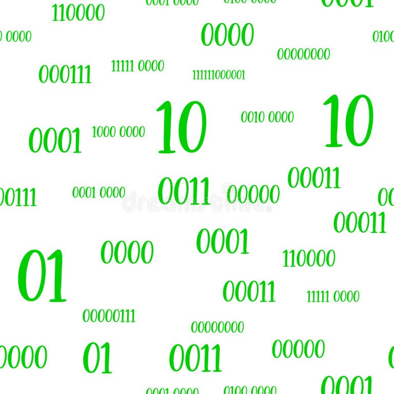 Decimal Code Seamless Pattern. Programming Pattern, Algebra and ...