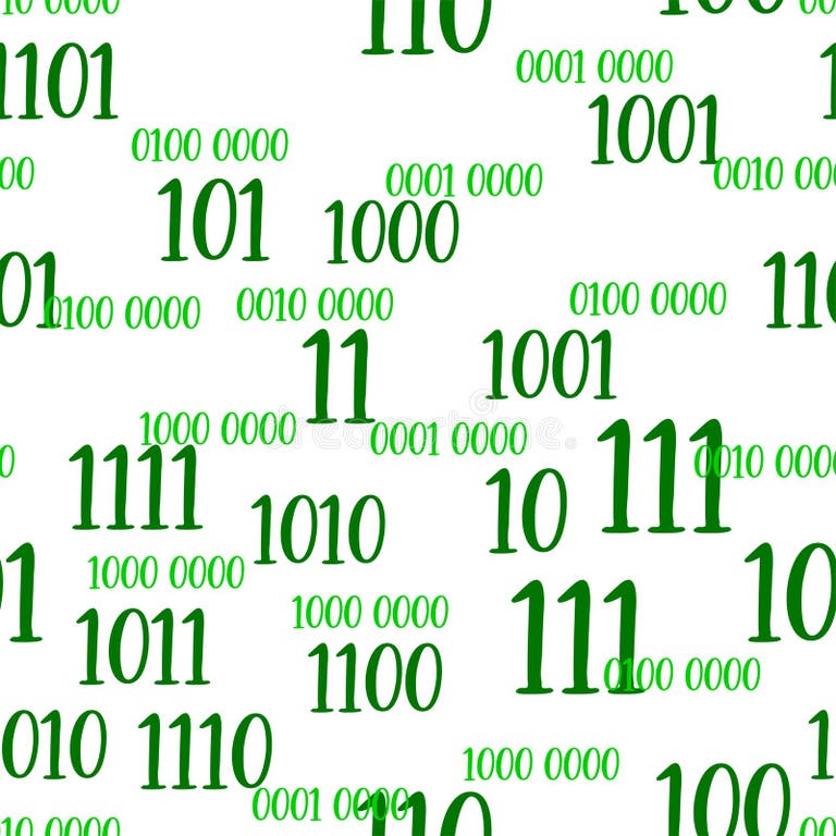 Decimal Code Seamless Pattern. Programming Pattern, Algebra and ...