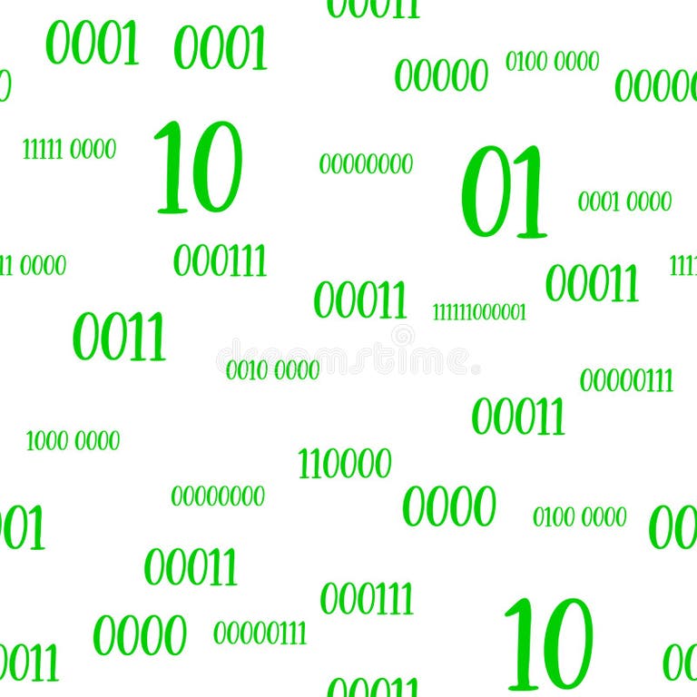 Decimal Code Seamless Pattern. Programming Pattern, Algebra and Geometry, Calculations Stock ...