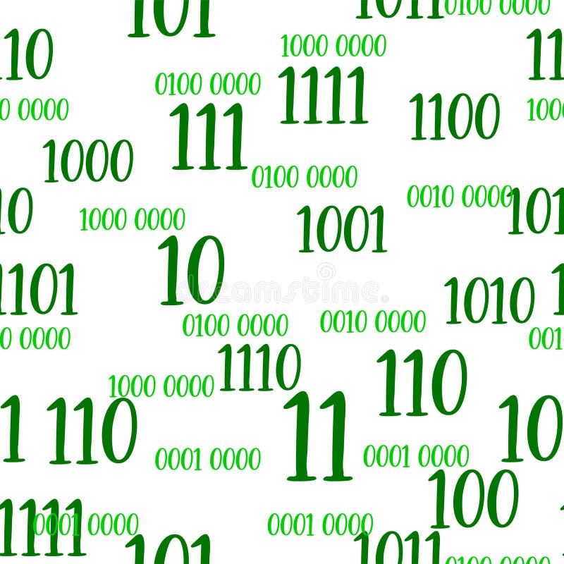 Decimal Code Seamless Pattern. Programming Pattern, Algebra and Geometry, Calculations Stock ...