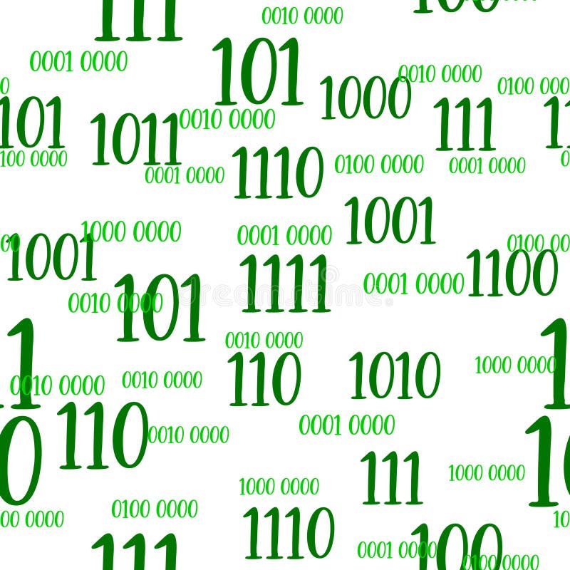 Decimal Code Seamless Pattern. Programming Pattern, Algebra and Geometry, Calculations Stock ...