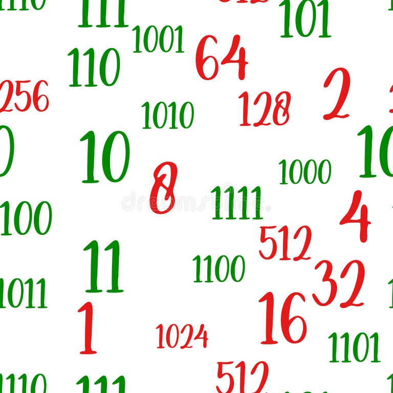 Decimal Code Seamless Pattern. Programming Pattern, Algebra and Geometry, Calculations Stock ...