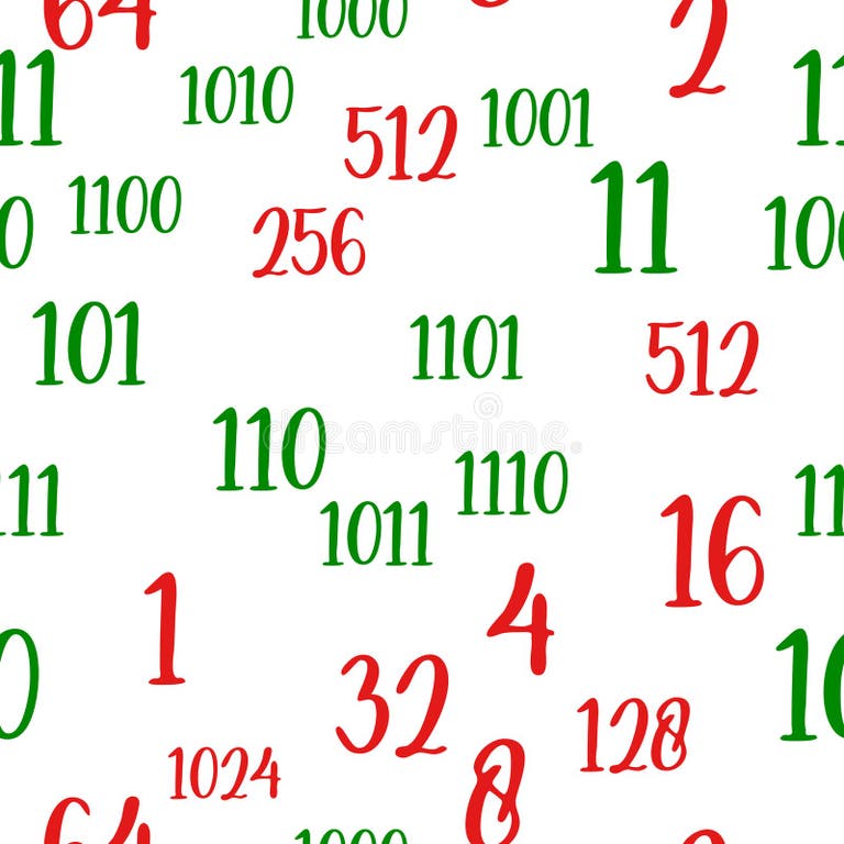Decimal Code Seamless Pattern. Programming Pattern, Algebra and ...
