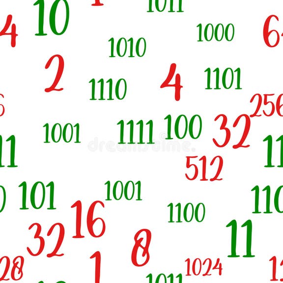 Decimal Code Seamless Pattern. Programming Pattern, Algebra and ...