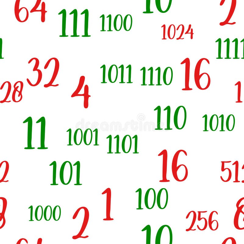 Decimal Code Seamless Pattern. Programming Pattern, Algebra and ...