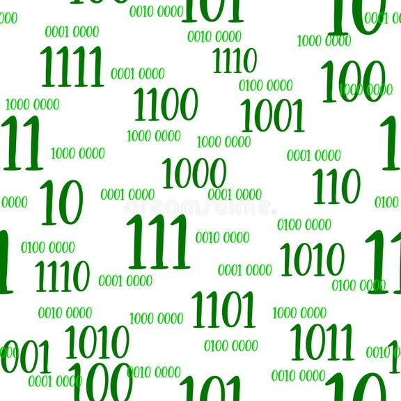 Decimal Code Seamless Pattern. Programming Pattern, Algebra and ...