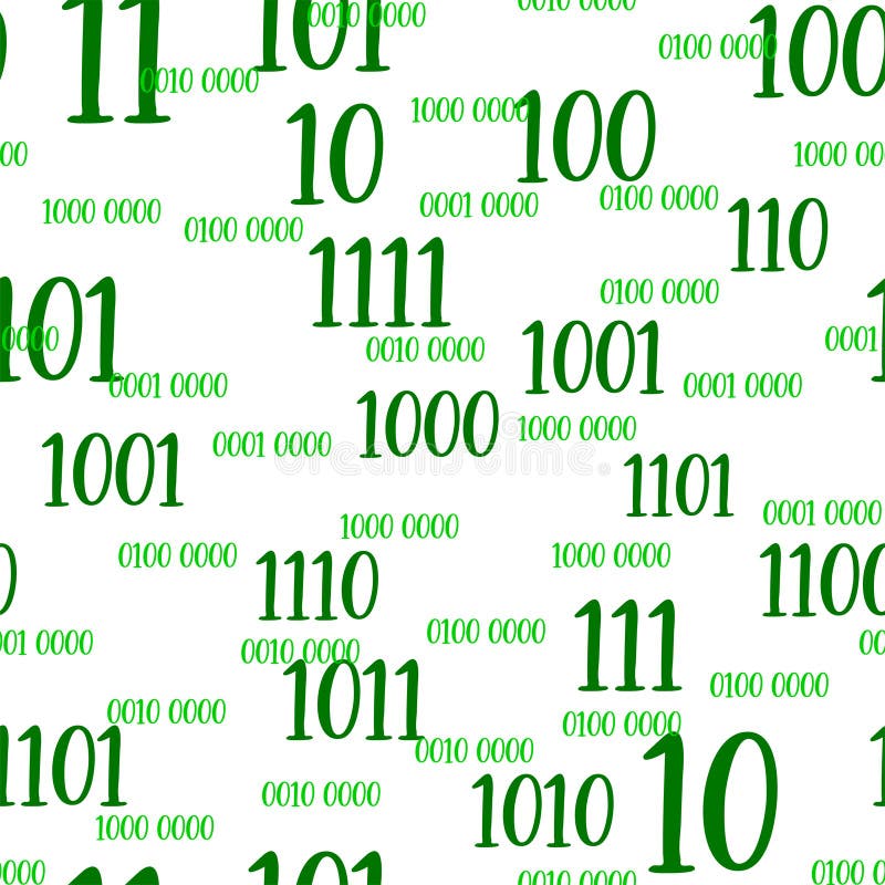 Decimal Code Seamless Pattern Programming Pattern Algebra And Geometry Calculations Stock