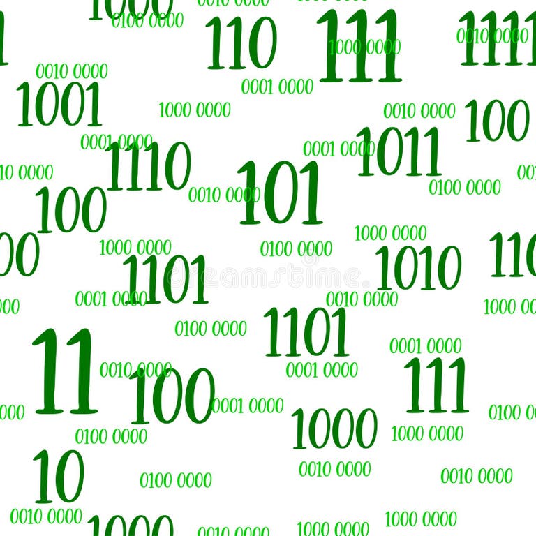 Decimal Code Seamless Pattern. Programming Pattern, Algebra and Geometry, Calculations Stock ...