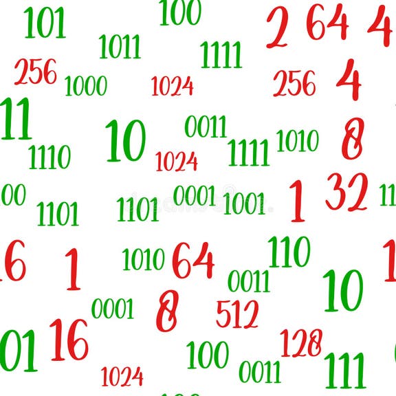Decimal Code Seamless Pattern. Programming Pattern, Algebra and ...