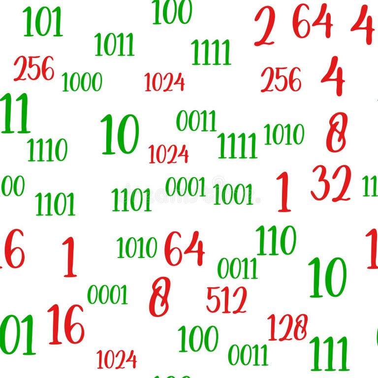 Decimal Code Seamless Pattern. Programming Pattern, Algebra and ...