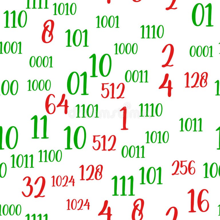 Decimal Code Seamless Pattern. Programming Pattern, Algebra and Geometry, Calculations Stock ...