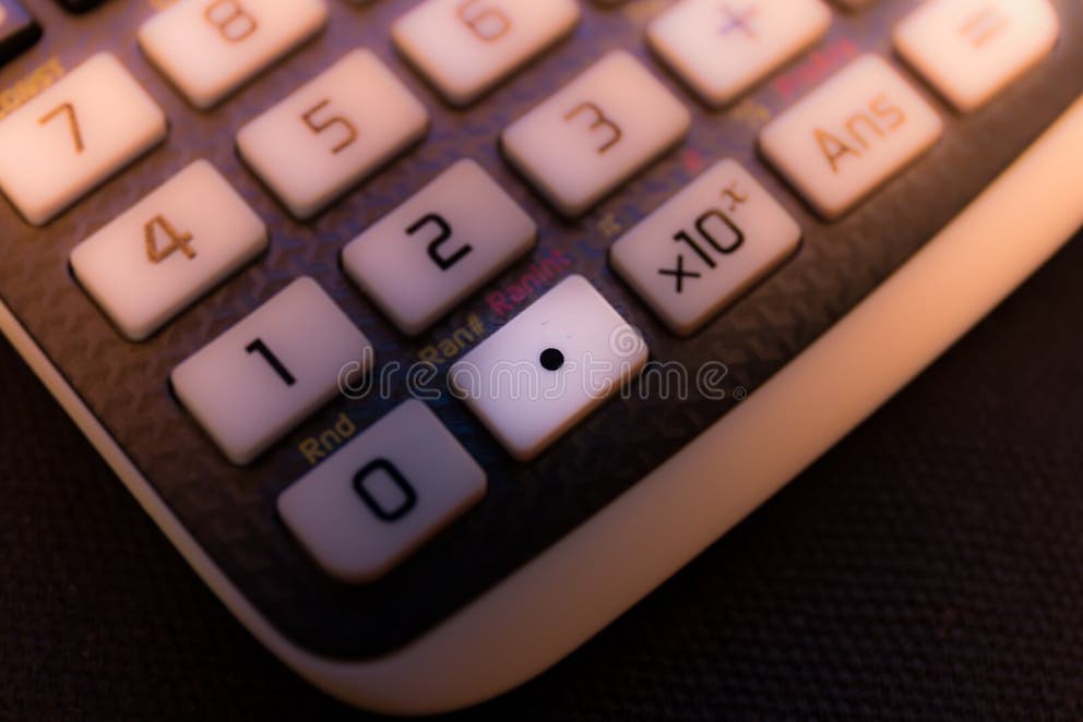 Decimal Point Key from the Keyboard of a Scientific Calculator Stock ...