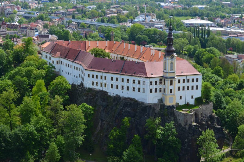 Decin Castle in Czech Republic, Bohemia Stock Image - Image of sunny ...