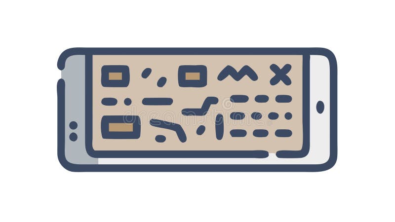 Deciphering Ancient Code. Mobile Cryptography Interface, Vector Design ...