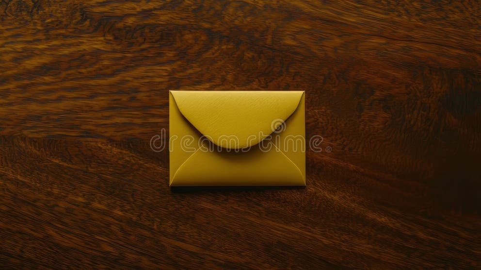 Deciphering Coded Messages: an Open Envelope is Placed on a Wooden ...