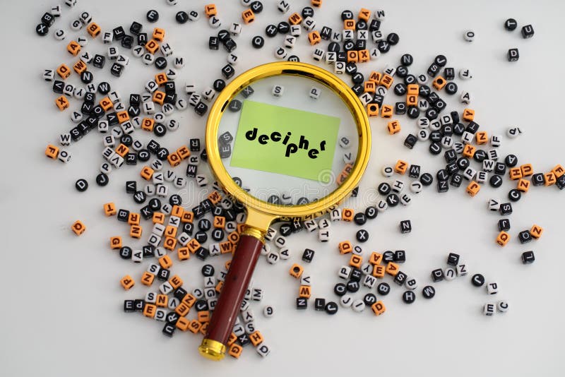 Deciphering the Unknown: a Search for Meaning Stock Image - Image of ...