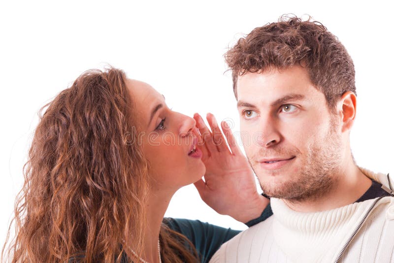 Decir un secreto foto de archivo. Imagen de rumor, blanco - 22899878