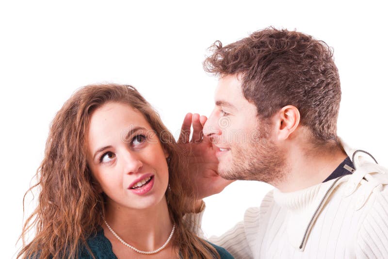 Decir un secreto imagen de archivo. Imagen de blanco - 22899885