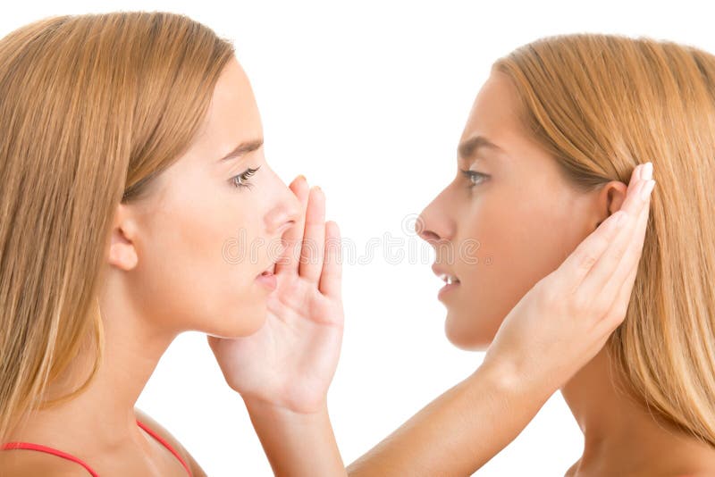 Decir un secreto foto de archivo. Imagen de hable, noticias - 60876750