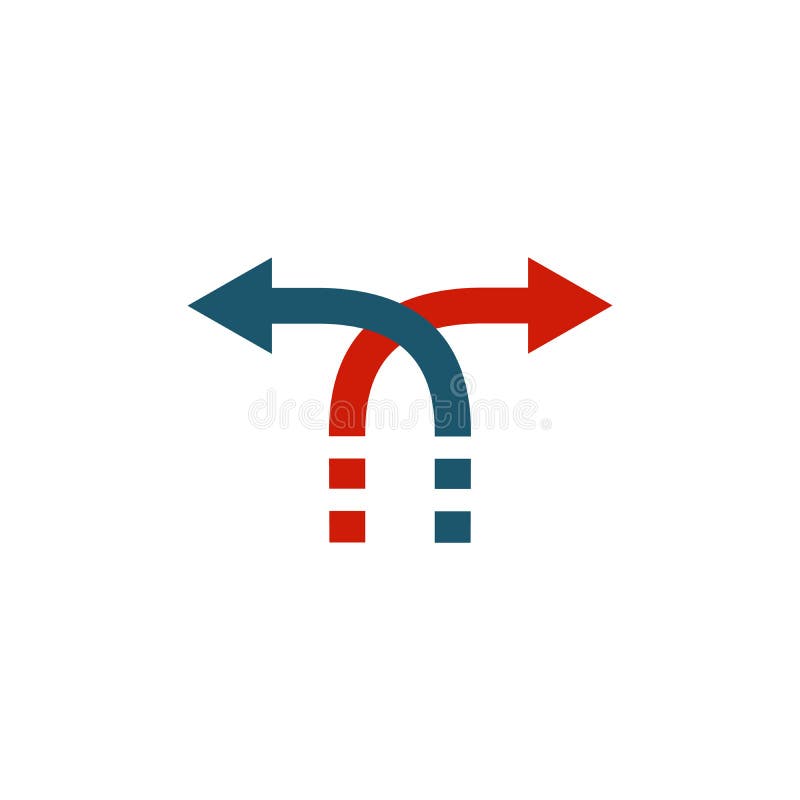 Decision Arrows in Opposite Direction. Sync Arrows. Stock Vector ... Decision Arrows in Opposite Direction. Sync Arrows. Stock Vector ...