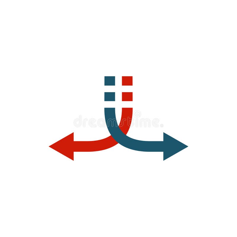 Decision Arrows in Opposite Direction. Stock Vector Illustration ... Decision Arrows in Opposite Direction. Stock Vector Illustration ...
