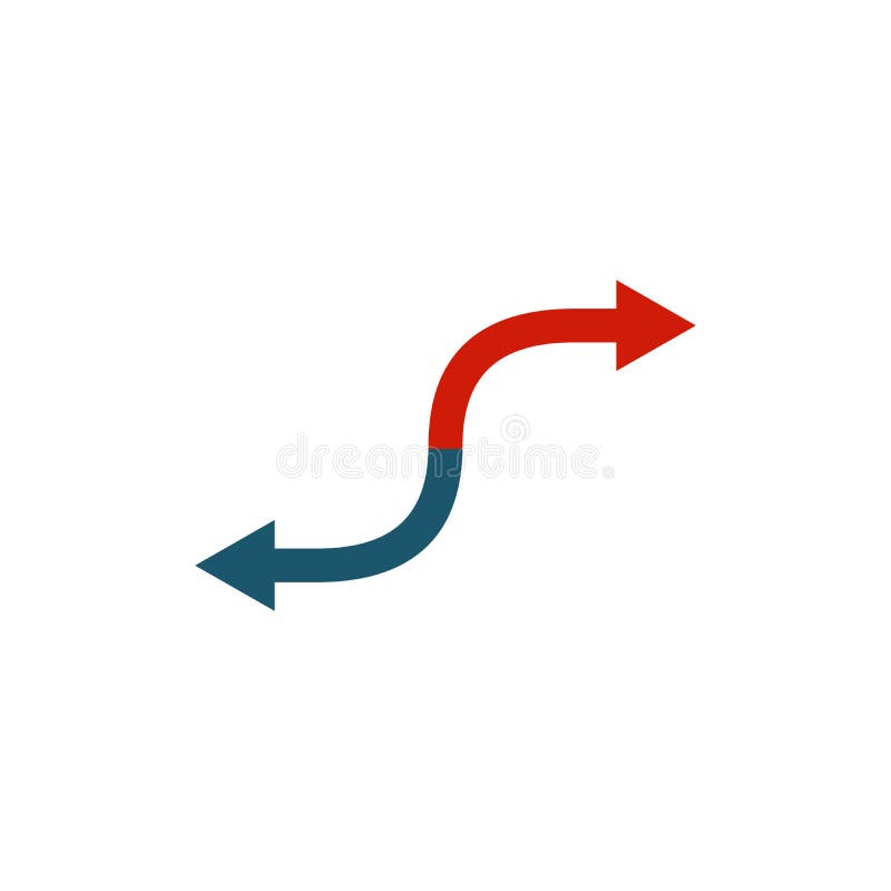 Decision Arrows in Opposite Direction. Stock Vector Illustration ... Decision Arrows in Opposite Direction. Stock Vector Illustration ...