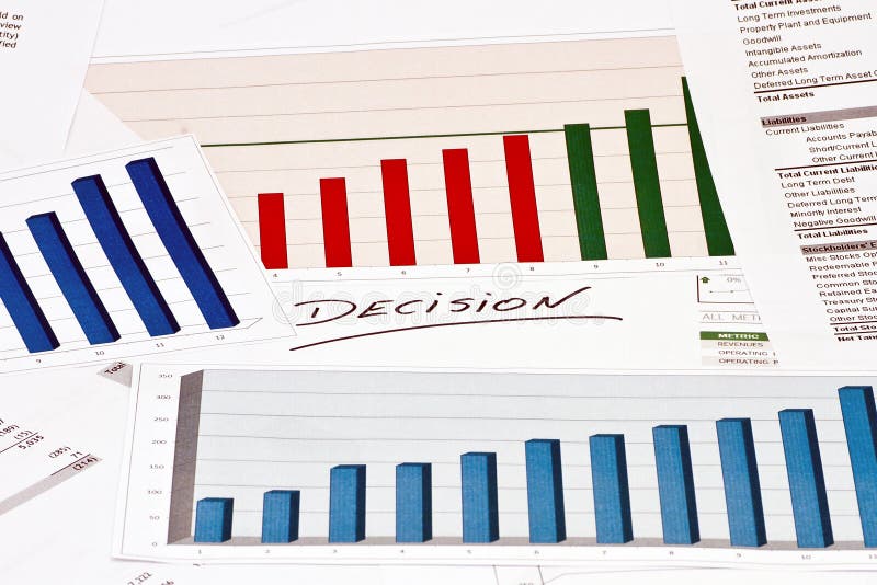 Decision on Charts and Graphs Stock Image - Image of forecasting ...