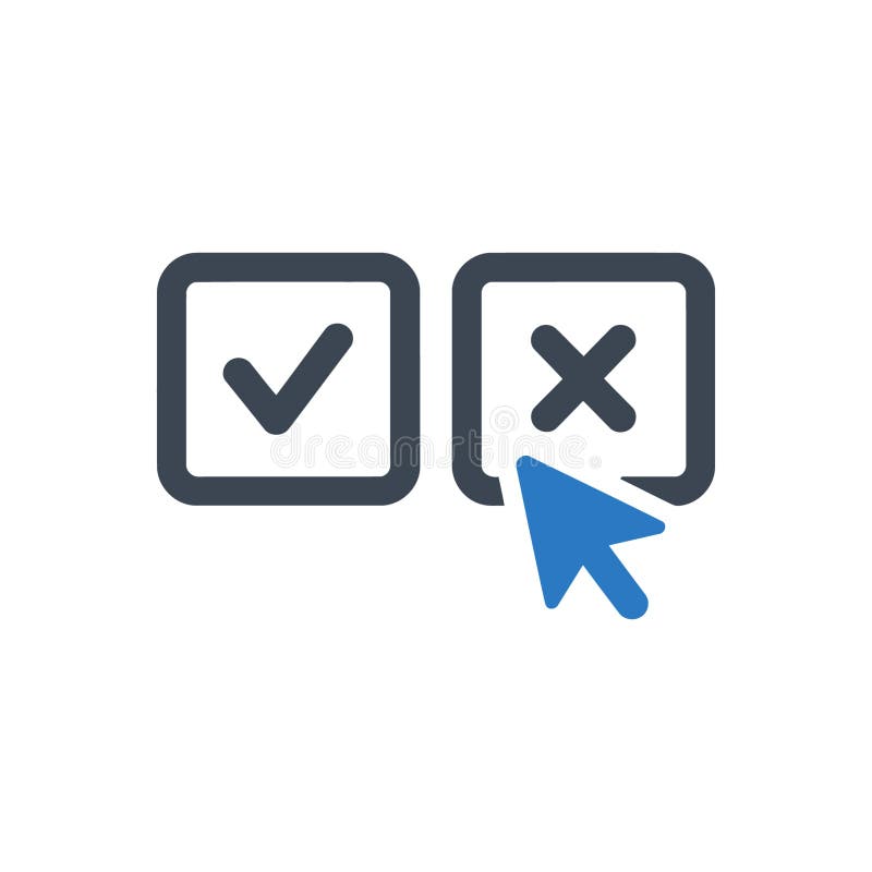 Decision Check Icon stock vector. Illustration of vector - 361691168