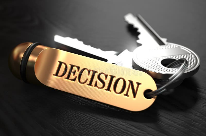 Decision Concept. Keys with Golden Keyring Stock Image - Image of ...