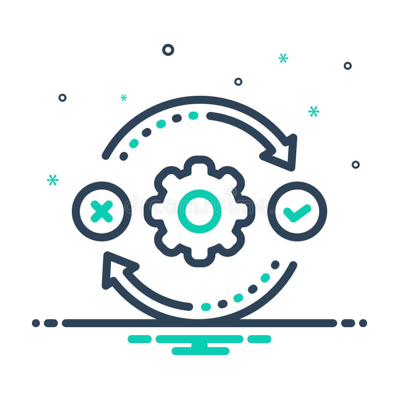 Mix Icon for Decision, Conclusion and Process Stock Vector ...