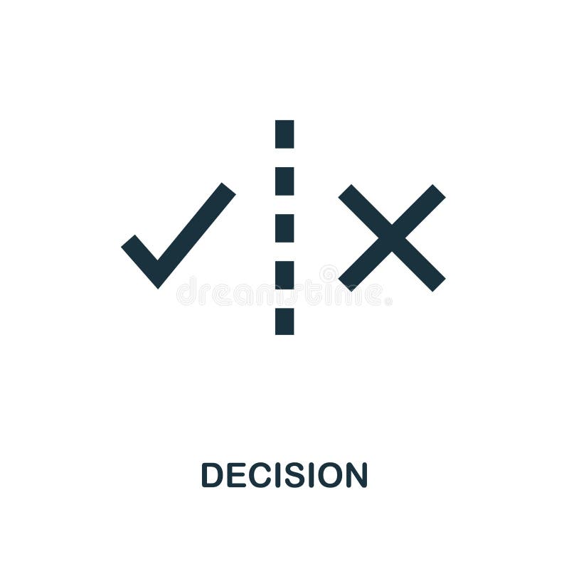 Decision Icon. Monochrome Style Design from Machine Learning Icon ...