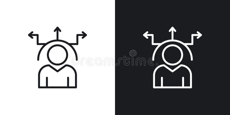 Decision Icon Set. Conclsusion Commitment in a Black Filled and ...