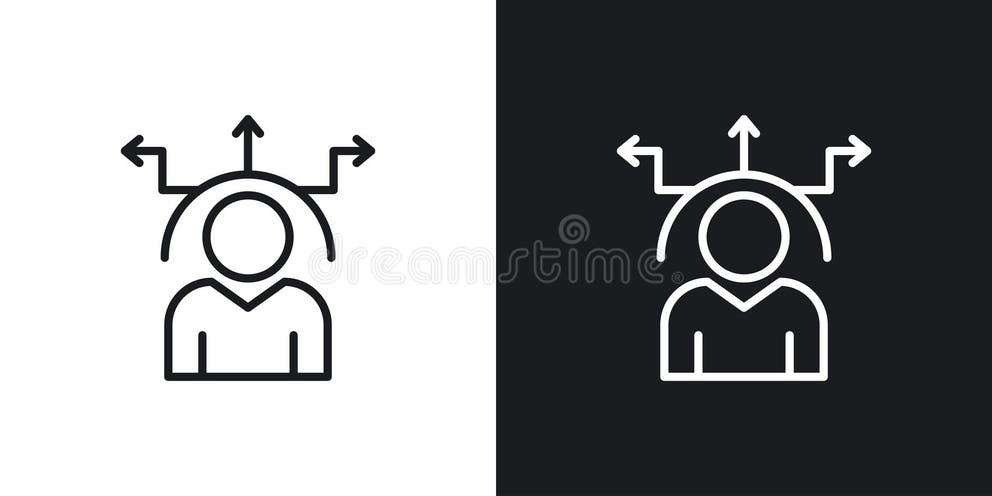 Decision Icon Set. Conclsusion Commitment in a Black Filled and ...