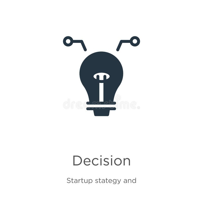 Decision Icon Vector. Trendy Flat Decision Icon from Startup Collection ...