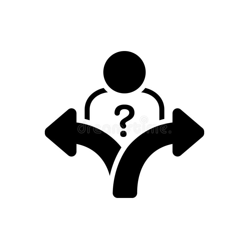 Black Solid Icon for Decision, Verdict and Discretion Stock Vector ...