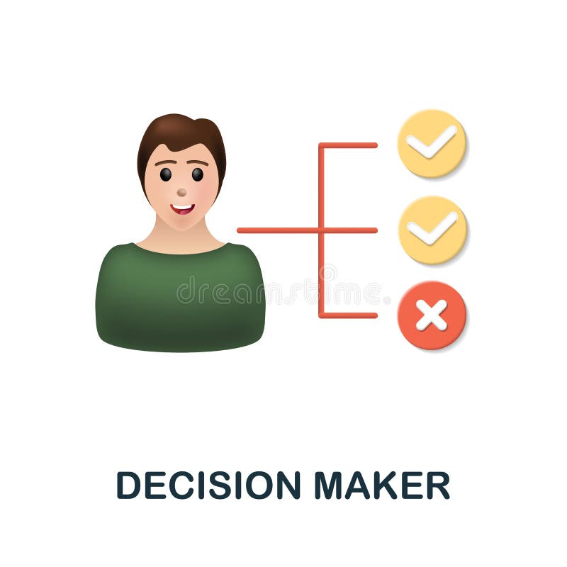 Decision Maker Icon. 3d Illustration from Corporate Development ...