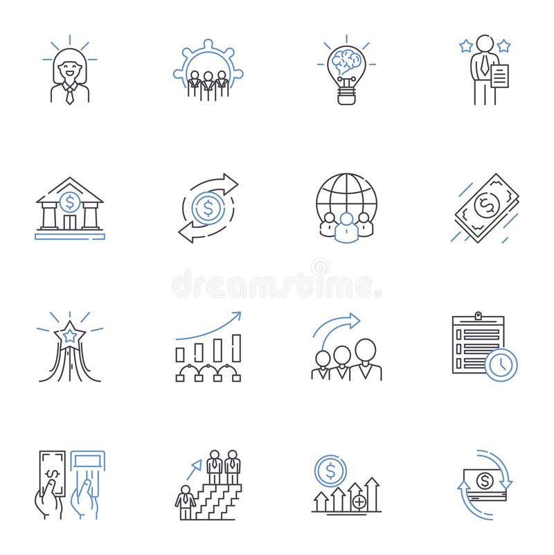 Decision-making Ability Line Icons Collection. Judgement, Rationality ...