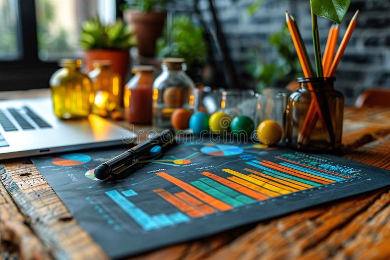 Decision-making in Business with Graphs. Stock Illustration ...