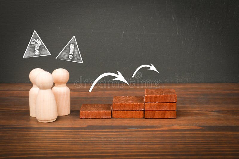 Decision-Making Concept with Arrows, Blocks, and Question Marks. Stock ...