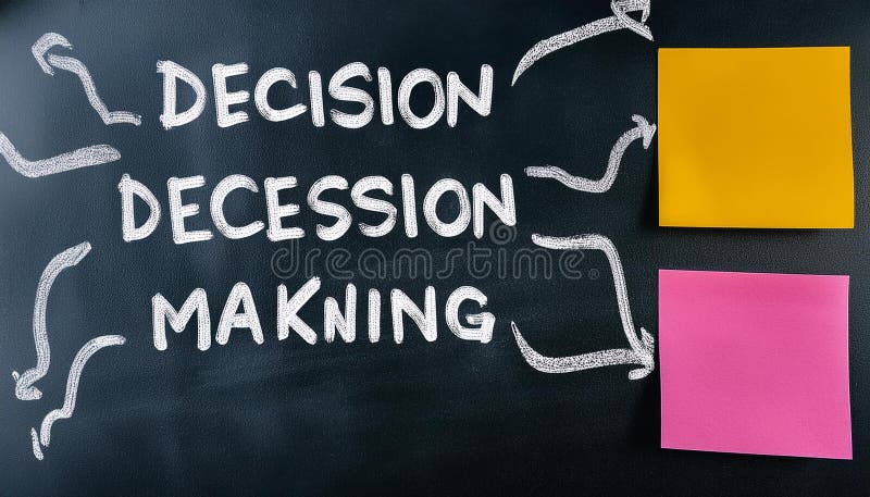 Decision Making Concept on Blackboard. Stock Photo - Image of decision ...