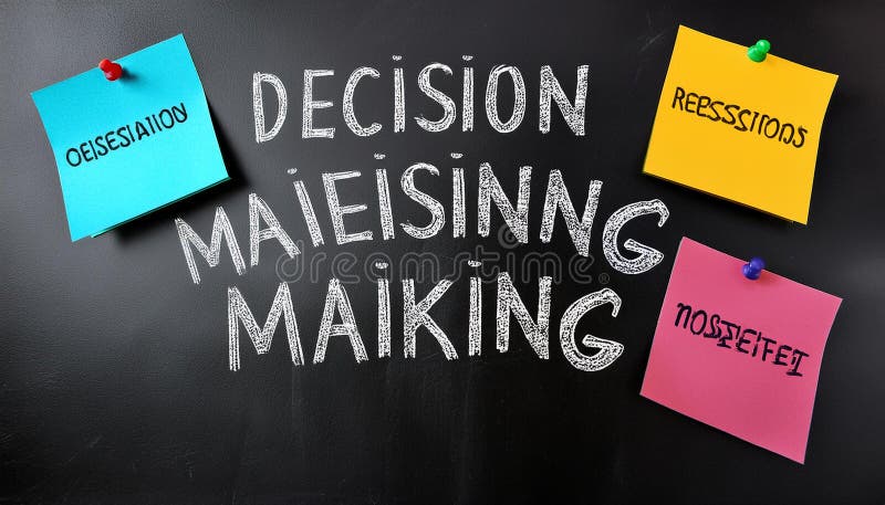 Decision Making Concept on Blackboard. Stock Photo - Image of banner ...