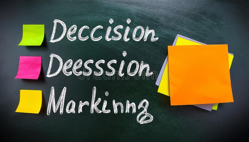 Decision Making Concept on Blackboard. Stock Image - Image of ...