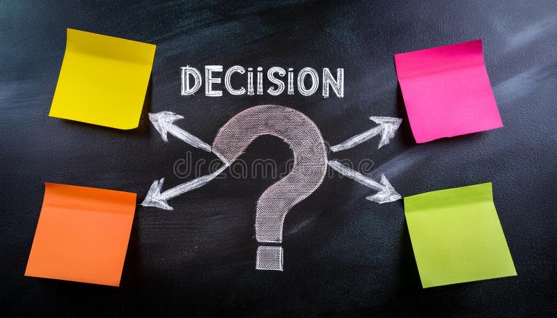 Decision Making Concept on Blackboard. Stock Illustration ...
