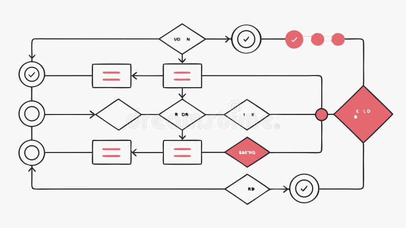 Decision Making Flowchart: Sequential Steps for Business Processes, Vector Design Generative AI ...