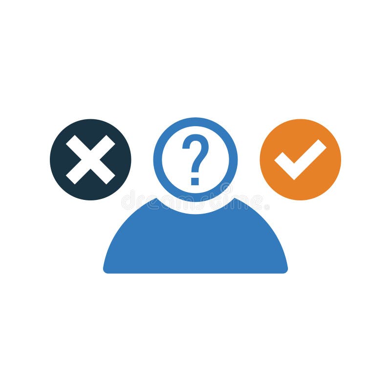 Decision making icon stock illustration. Illustration of mark - 290795182