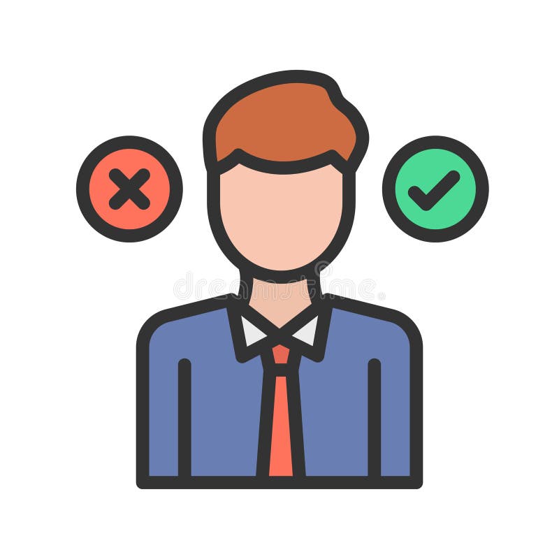 Decision Making Icon Vector Image. Stock Vector - Illustration of ...