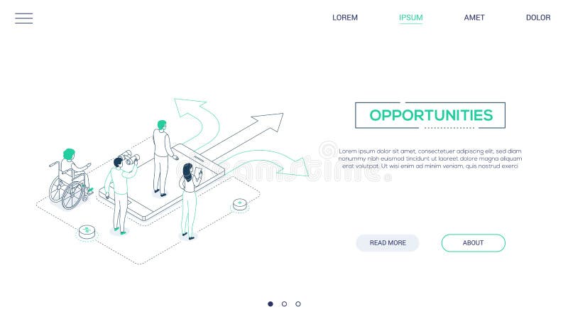 Decision Making - Line Design Style Isometric Web Banner Stock Vector ...