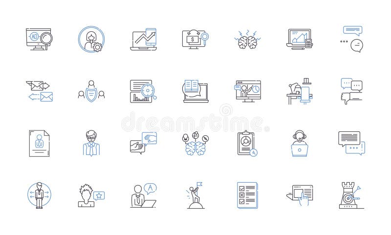 Decision Making Line Icons Collection. Choice, Selection, Judgment ...