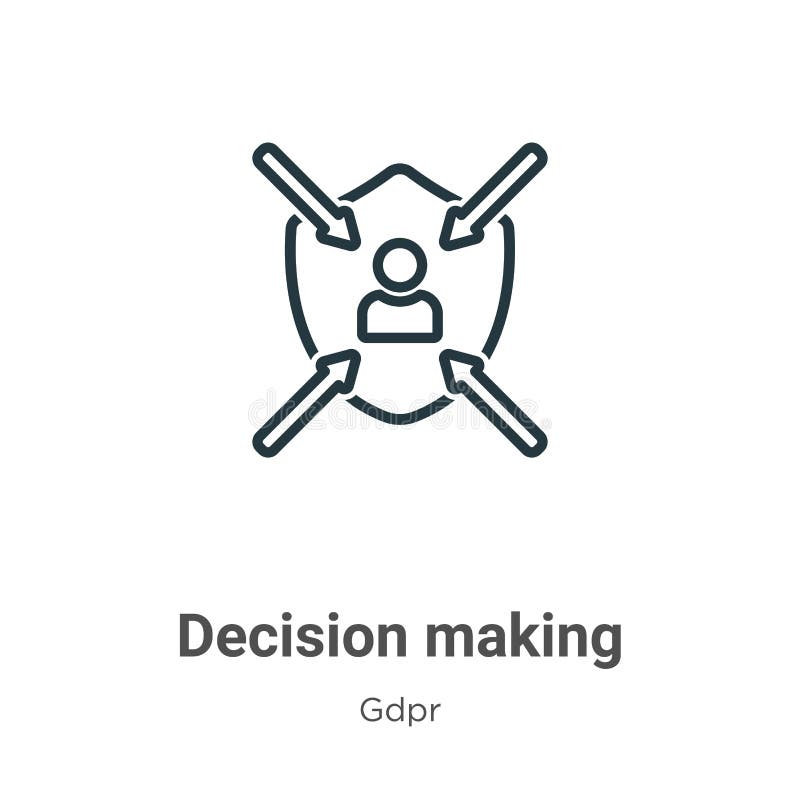 Decision Making Outline Vector Icon. Thin Line Black Decision Making ...