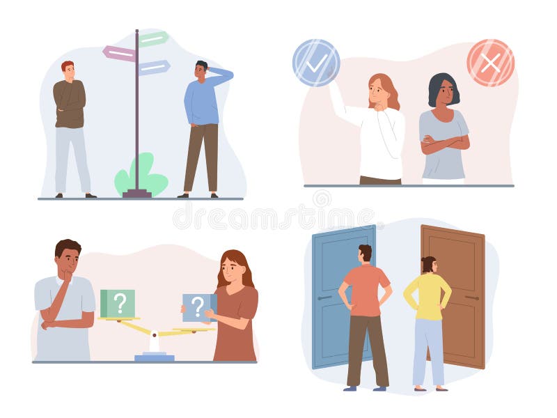 Decision Making Set stock vector. Illustration of management - 249503543